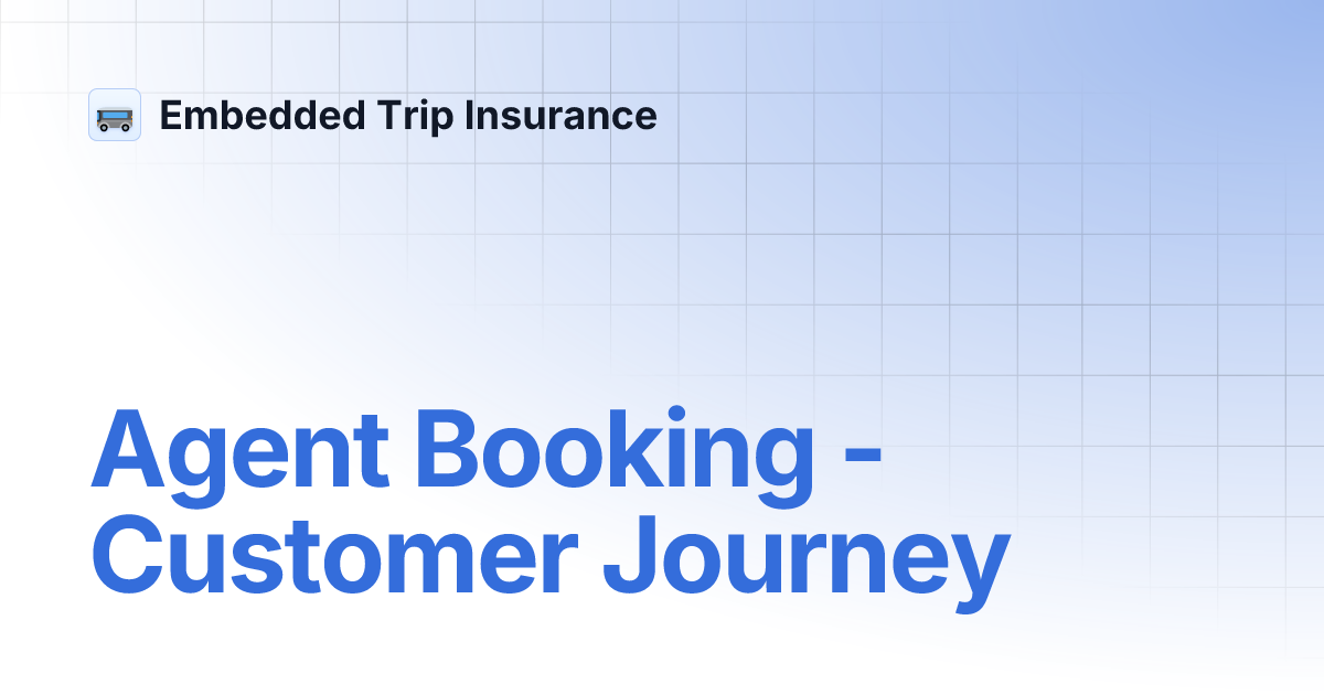 Agent Booking - Customer Journey | Embedded Trip Insurance